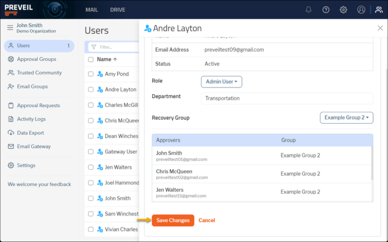 Administrative Features for the Enterprise | PreVeil