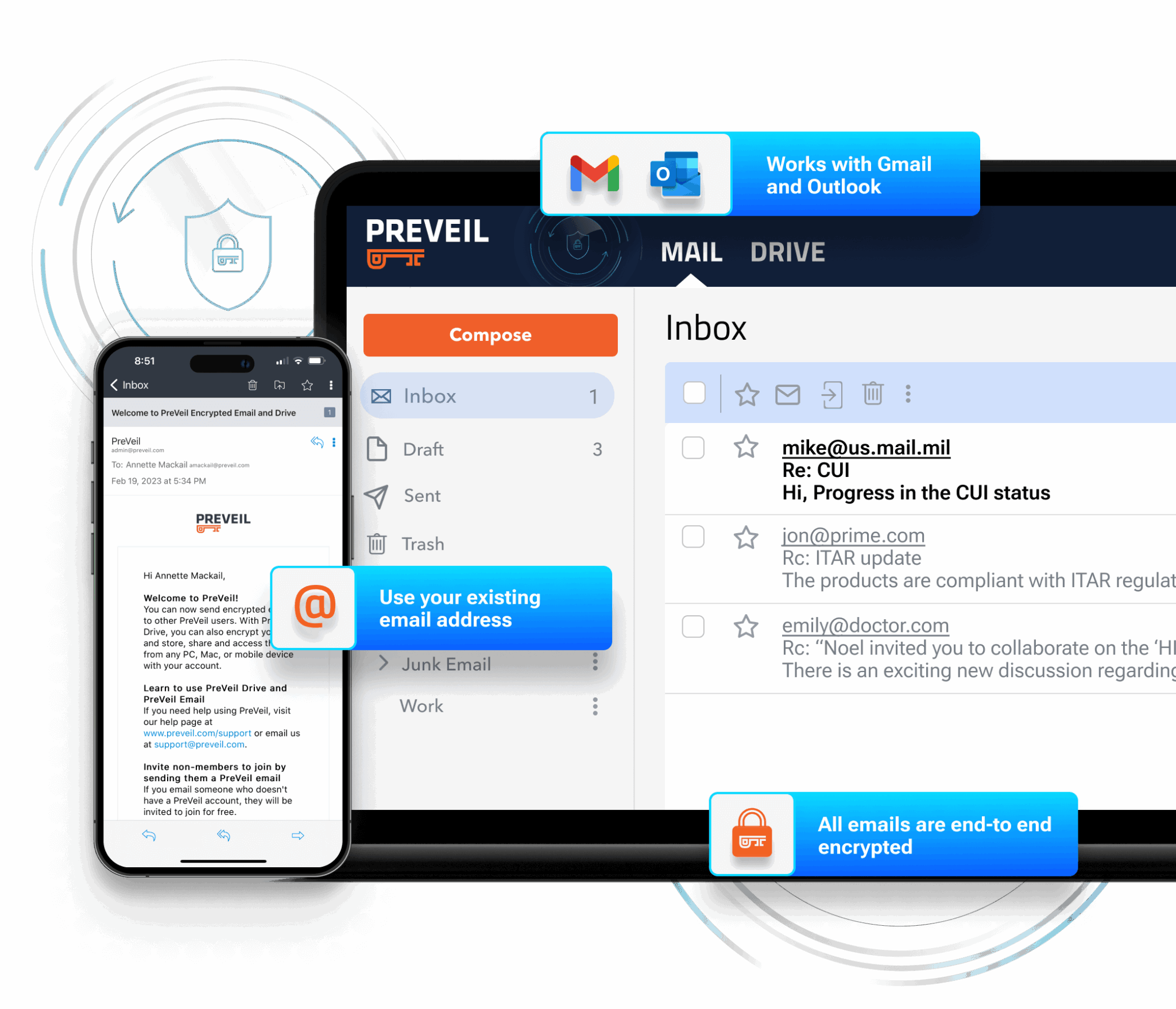 Encrypted Email and File Sharing for CMMC Compliance | PreVeil